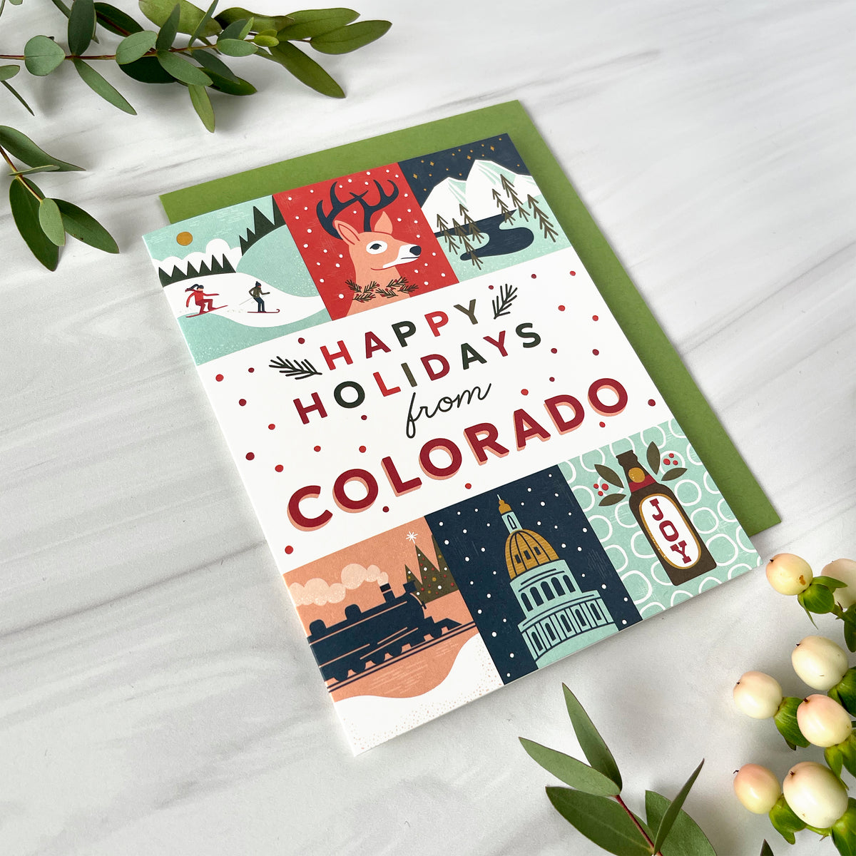 Colorado Holiday Grid Card – Paper Parasol Press