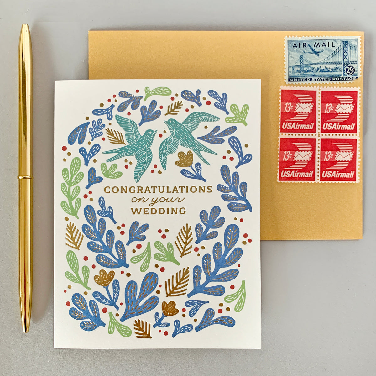Bird Wedding Congratulations Card – Paper Parasol Press
