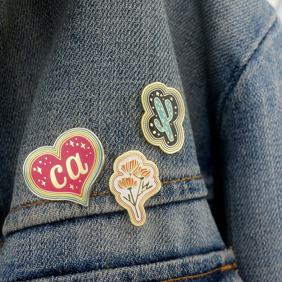 California Heart Pin – Paper Parasol Press